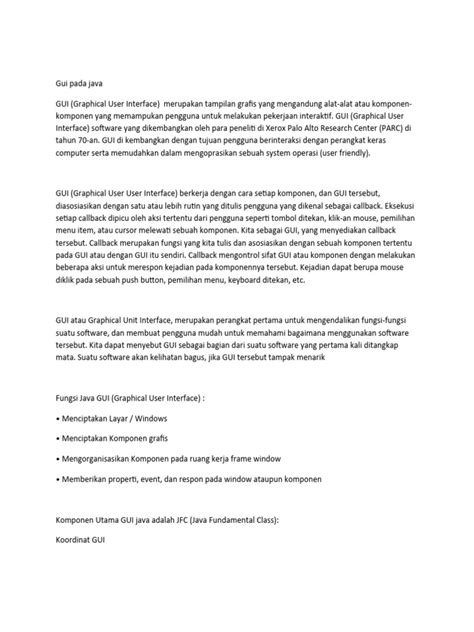 Panduan Lengkap Gui Java Pdf Teknologi And Rekayasa