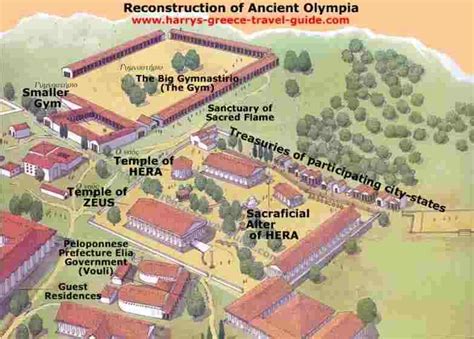 Map And Site Plan And Description Ancient Olympia Greece P2 Olympia Greece Ancient Olympia