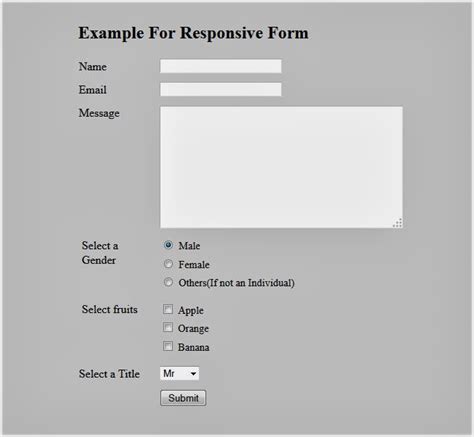 web programming tips and tricks responsive form using div and css