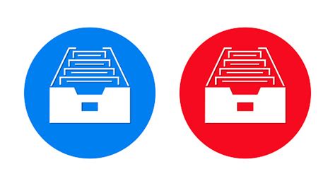 폴더 아카이브 캐비닛 아이콘 플랫 트렌디 한 라운드 버튼 세트 0명에 대한 스톡 벡터 아트 및 기타 이미지 0명 검색 데이터 Istock