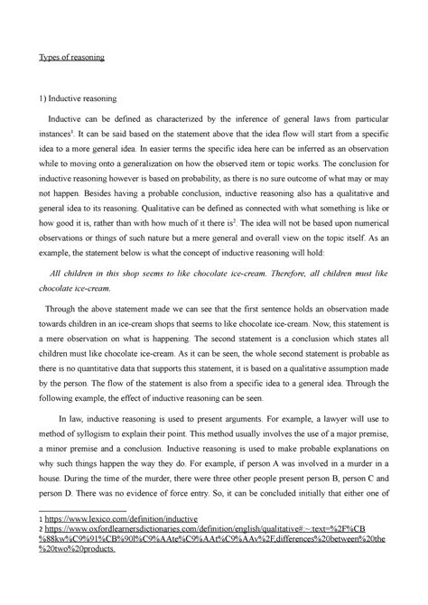 Inductive Reasoning Explanation Types Of Reasoning Types Of Reasoning Inductive Reasoning