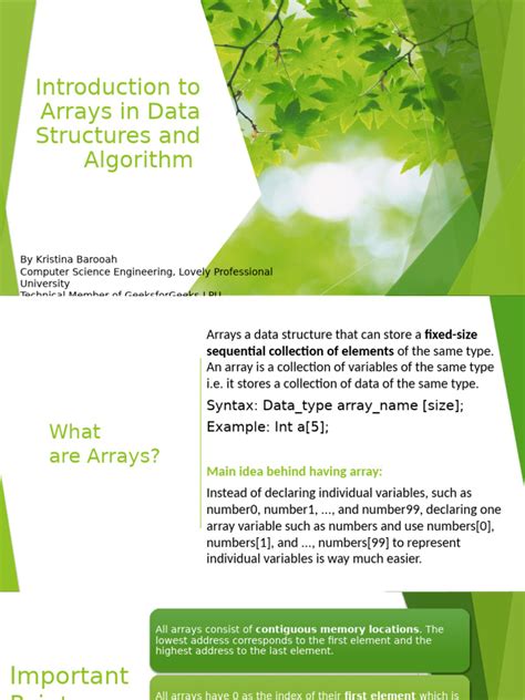 Arraysindsa 210921125130 Pdf Data Type Integer Computer Science