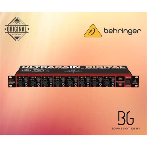 Behringer Ada8200 Audiophile 8 In 8 Out Adat Audio Interface With Midas Mic Preamplifiers