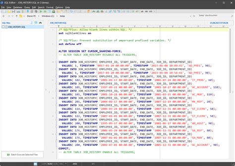 oracle bulk insert scripts