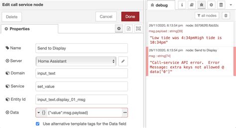 Node Red Service Call To Update Input Text Helper Home Assistant Community