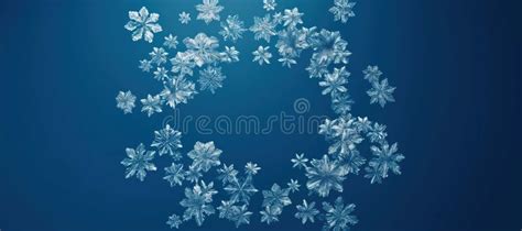 Snow Ice Flower Circle Background Frozen Stock Illustration Illustration Of Cool Winter