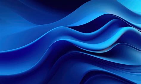 Premium Ai Image Blue Waves Abstract Wallpaper For Desktop Background And Design Projects