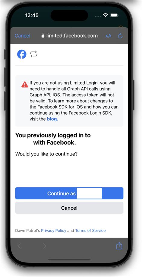 Facebook Ios Sdk V170 Error If You Are Not Using Limited Login You