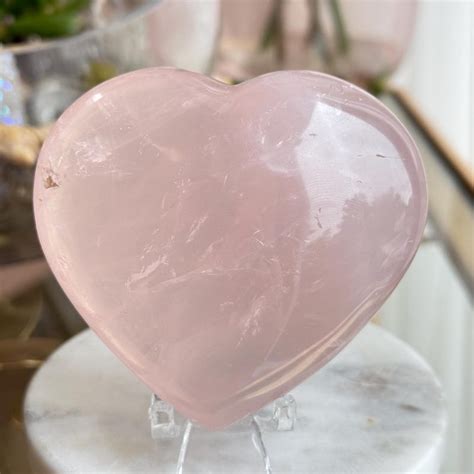 Heart Rose Quartz Etsy