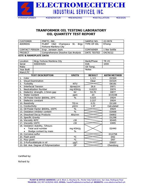 Pmftc Dga Result Pdf Carbon Dioxide Gases