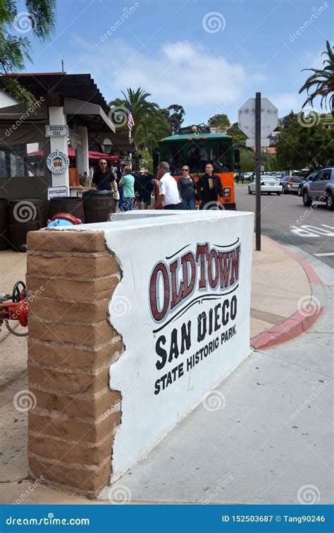 Old Town San Diego State Historic Park Sign In San Diego America