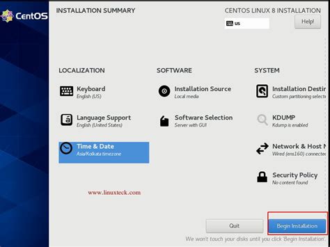 Steps To Install Centos 8 With Screenshots Linuxteck