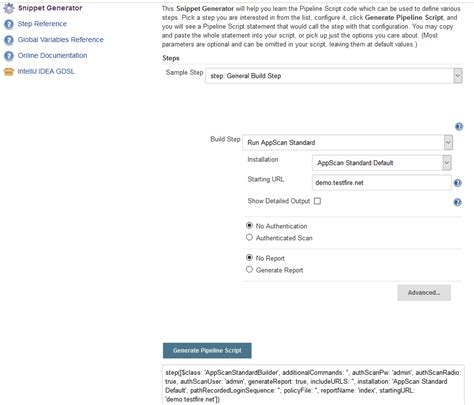 IBM Security AppScan Standard Scanner Jenkins Plugin