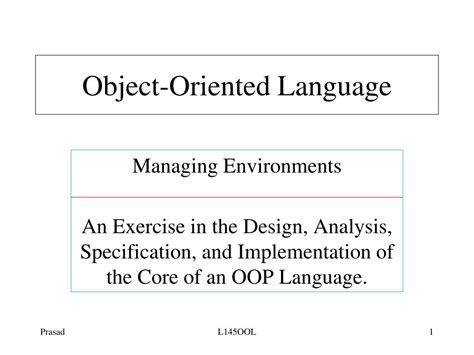 Ppt Object Oriented Language Powerpoint Presentation Free Download