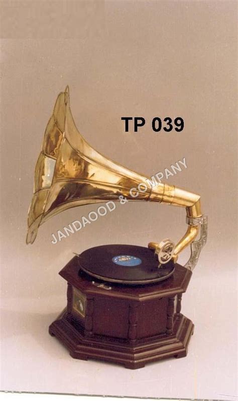 Gramophone With Wooden Base And Brass Horn At Best Price In Moradabad