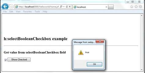 JSF H SelectBooleanCheckbox JSF H SelectBooleanCheckbox