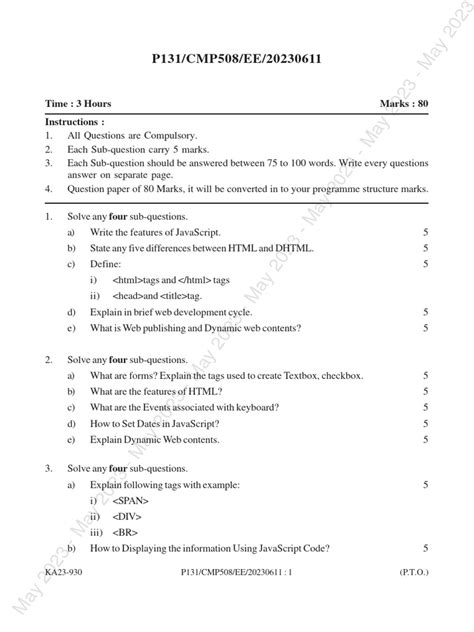 operating system question pdf dynamic web page html element