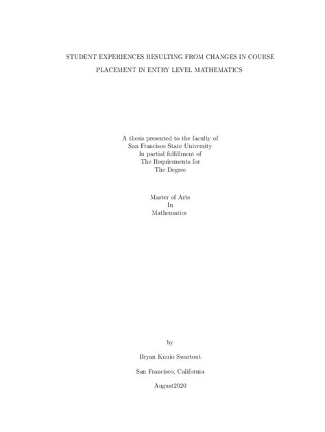 Fillable Online Mathematics Math San Francisco State University Fax Email Print Pdffiller