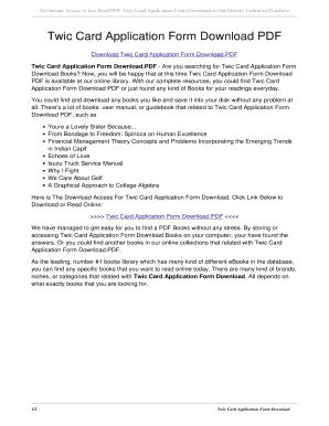 Fillable Online Twic Card Application Form Download PDF Twic Card Application Form Download PDF
