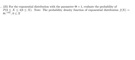 Solved For The Exponential Distribution With The Chegg