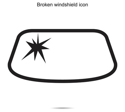 Broken Windshield Icon Vector Illustration 27568765 Vector Art At