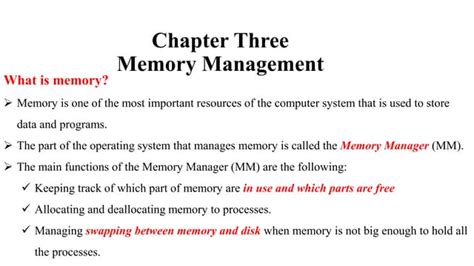 Memory Concept And Managementchapter 3pptx