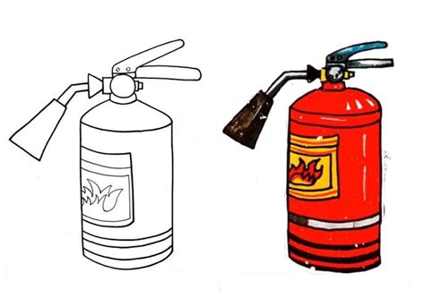 灭火器喷射简笔画（推荐20张） 简笔画图片大全
