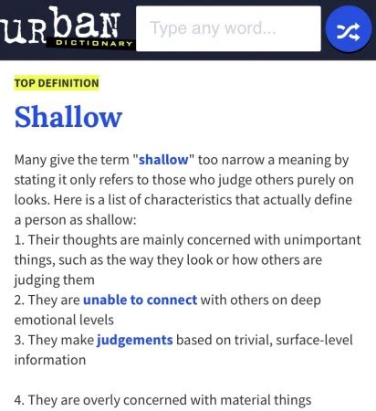 Are You A Shallow Person Thedibb
