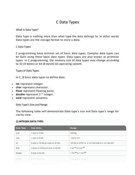 Solution C Data Types Studypool