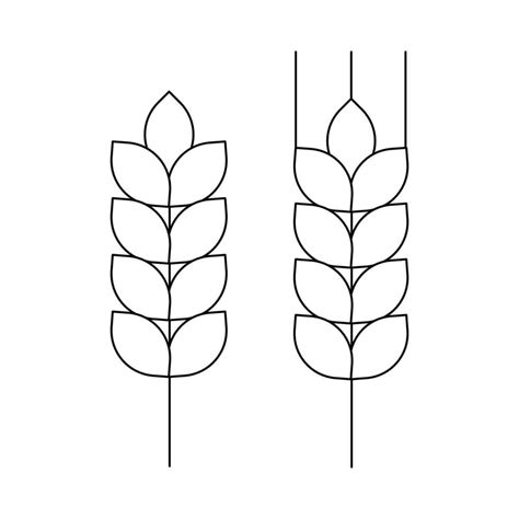 Wheat Is Stylized Ukrainian Symbols Line Art 25294648 Vector Art At Vecteezy