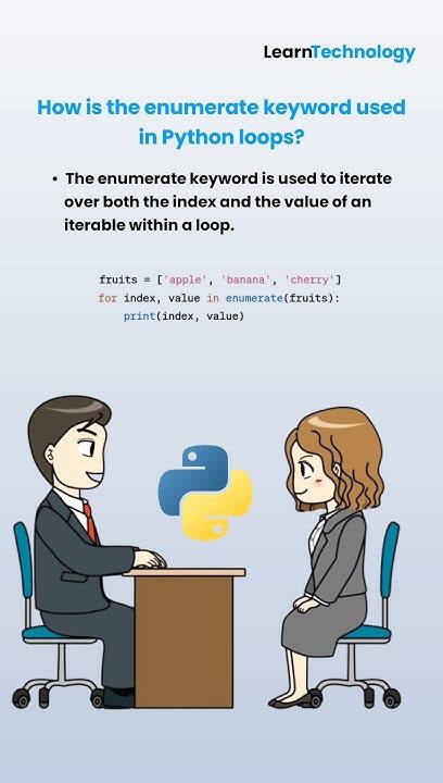 Enumerate Keyword In Python Python Interview Questions Python