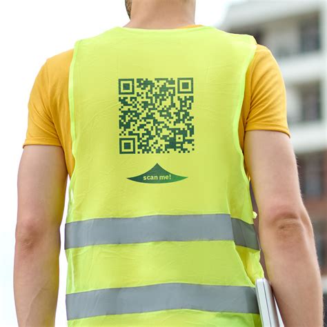 Safety Vest With Qr Code Pteam