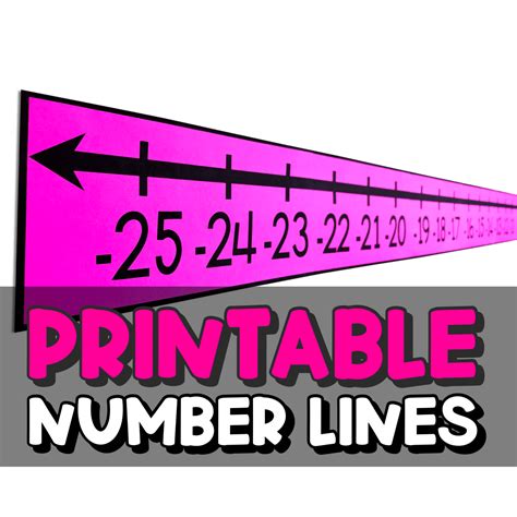 My Math Resources Printable Number Lines Worksheets Library