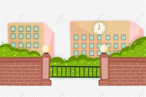 학교 건물 Png 일러스트 무료 다운로드 Lovepik