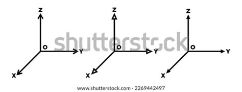Graph Icon Xyz Coordinate System Direction Stock Illustration
