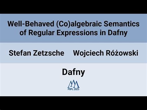 Free Video Well Behaved Coalgebraic Semantics Of Regular Expressions In Dafny From Acm