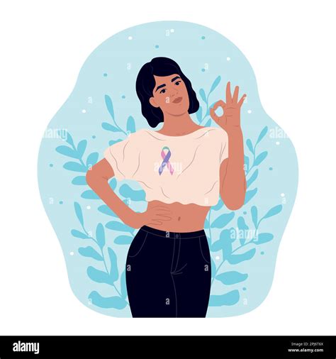 World Thyroid Day Thyroid Awareness Ribbon World Thyroid Day African American Woman And