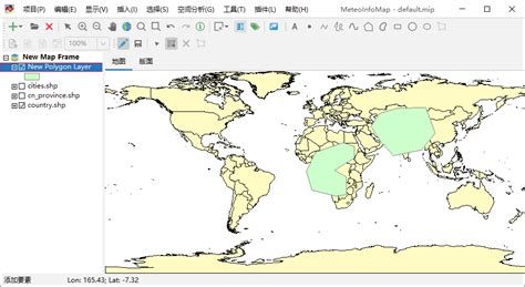 添加和编辑空间要素 — Meteoinfo 36 Documentation