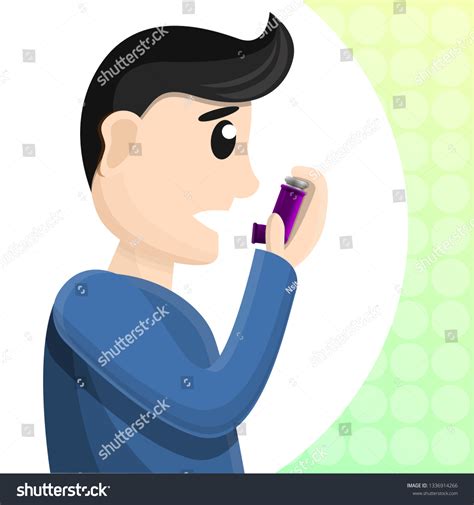 Babe Use Inhaler Concept Background Cartoon Stock Illustration Shutterstock
