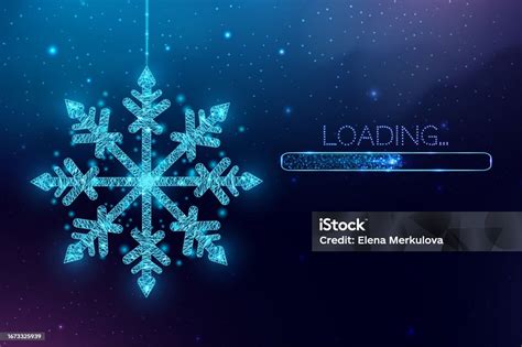 와이어 프레임 크리스마스 공과 로딩 바 낮은 폴리 스타일 메리 크리스마스와 새해 배너 파란색 배경에 추상 적 현대 3d 벡터 그림 얼음에 대한 스톡 벡터 아트 및 기타