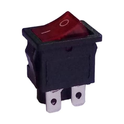 Boton Interruptor 2 Pases Con Luz Roja 4 Pines Sitio Import