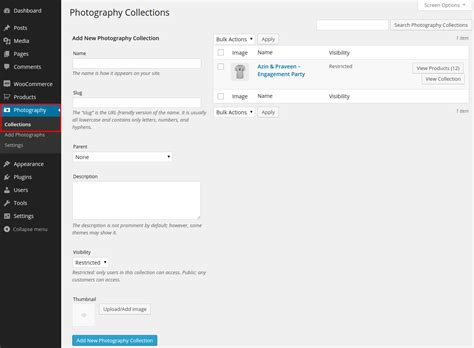 Creating A Photo Collection Documentation WooCommerce