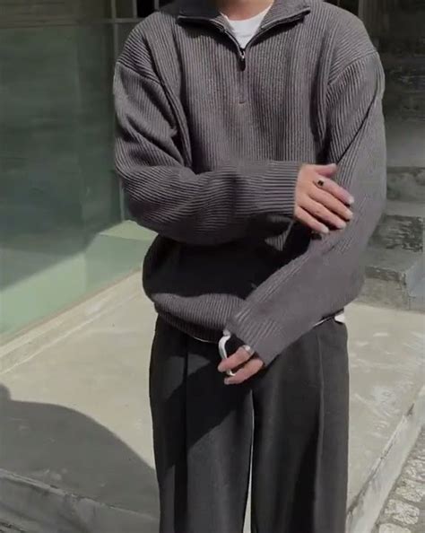 남자 코디 하찌 골지 패턴 반집업 하프집업 니트 남자 쇼핑몰 추천 Youtube