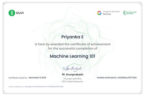 Completed Machine Learning 101 Course Priyanka Elangovan Posted On The Topic Linkedin