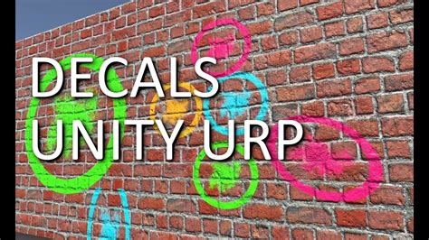 Colored Decals In Unity Urp Unity 2021 2 Youtube