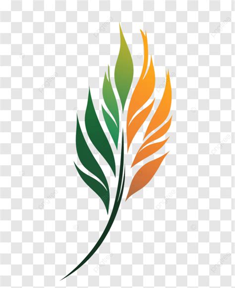 Artistic Leaf Design With Gradient Colors Abstract Leaf Illustration