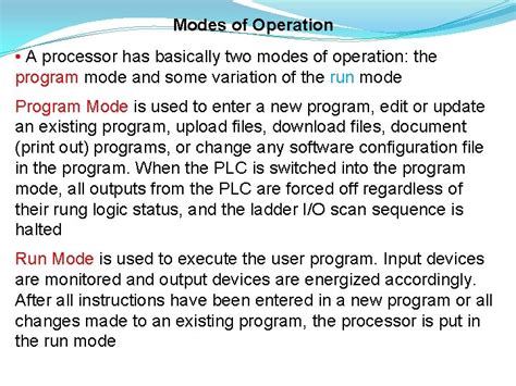 Basics Of Plc Programming Processor Memory Organization The