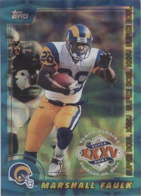 2001 Topps Super Bowl Xxxv Marshall Faulk 3 For Sale Online Ebay