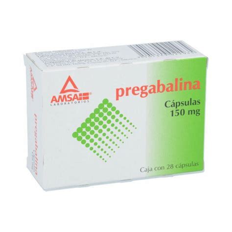 Pregabalina 150 Mg 28 Cápsulas Genérico Farmacia Coyoacán