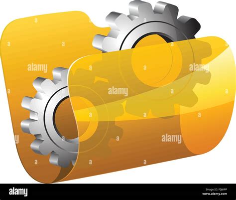 Settings Folder Vector Illustration Stock Vector Image And Art Alamy